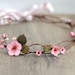 Floral Hair Wreath Bridal Flower Crown Sakura Wedding Crown Cherry ...