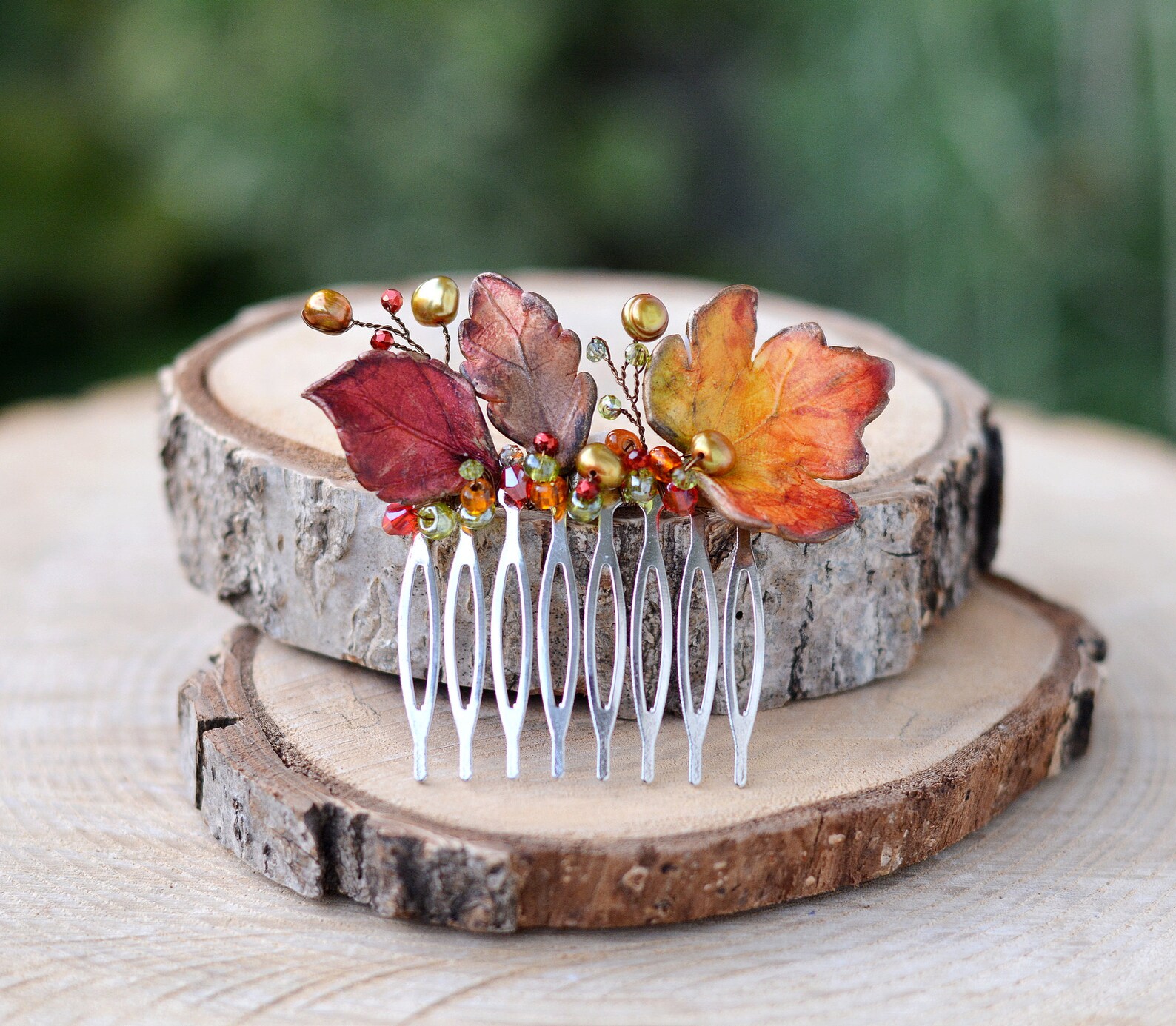 Autumn Hair Comb Fall Leaf Hair Accessory Autumn Wedding Hair Piece ...