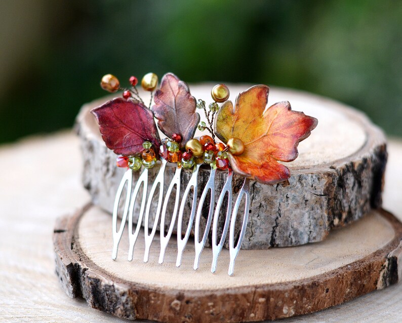 Autumn Hair Comb Fall Leaf Hair Accessory Autumn Wedding Hair - Etsy