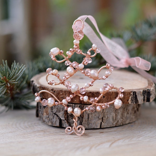 Rose Gold Ornament - Etsy