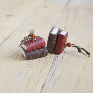 Tiny Library Earring Mini Book Earrings Book Charm Earrings Bookworms ...