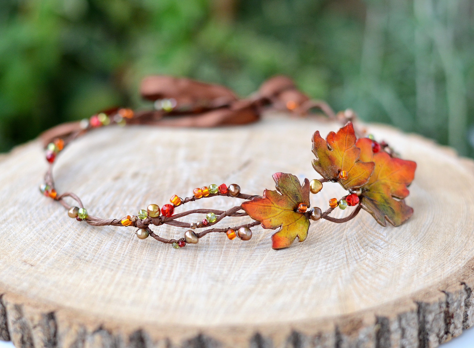 Autumn Leaves Tiara Fall Leaves Crown Maple Leaf Hair Wreath | Etsy
