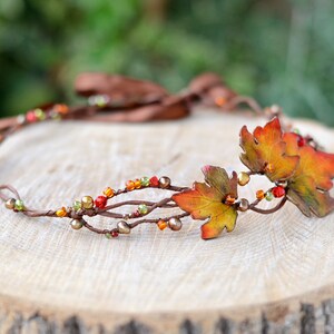 Autumn Leaves Tiara Fall Leaves Crown Maple Leaf Hair Wreath Fall Hair ...