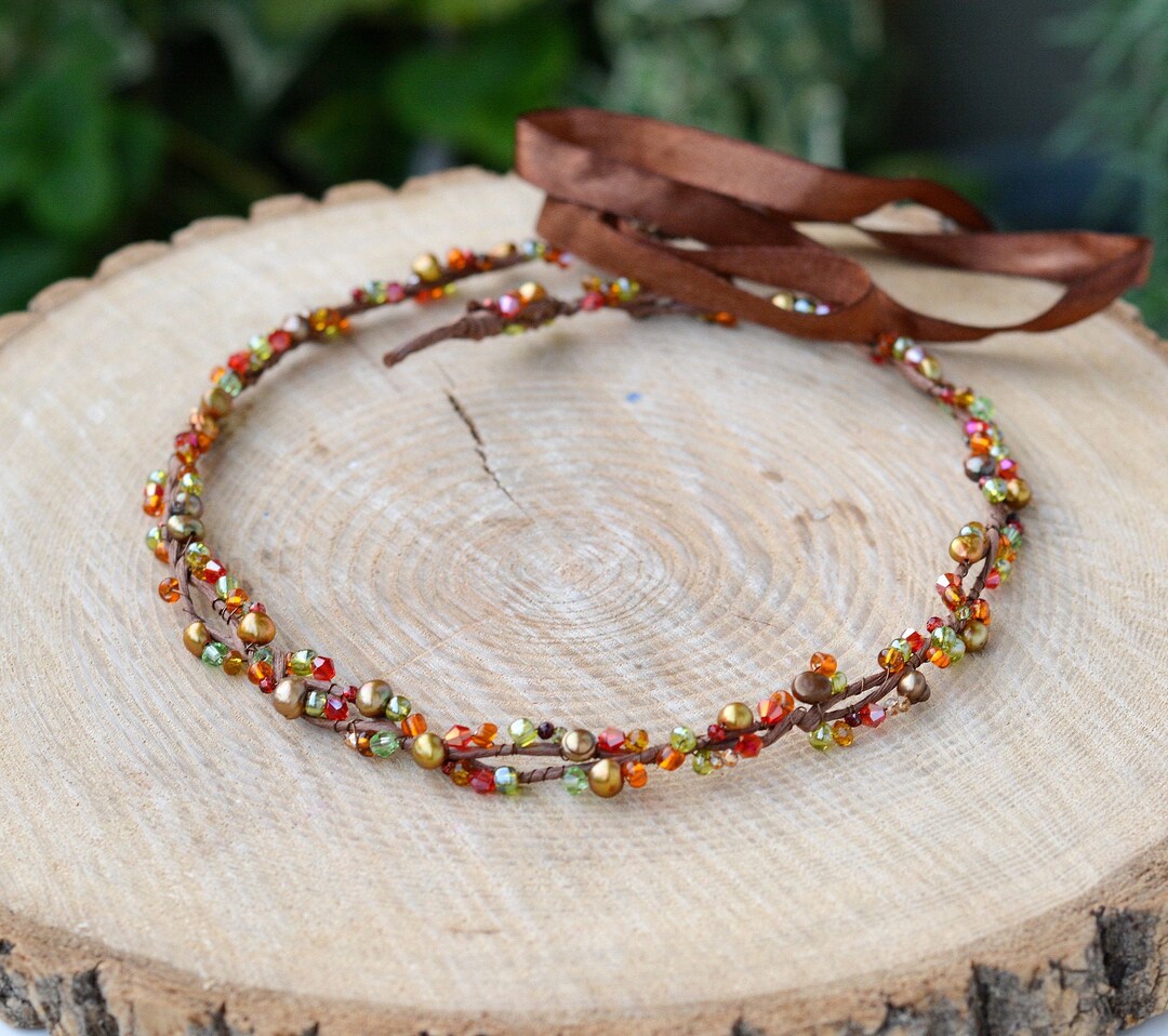 Fall Wedding Crown Autumn Hair Piece Woodland Hair Wreath Delicate Hair ...