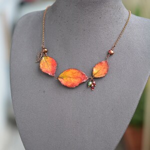 Autumn Jewelry Fall Leaf Necklace Autumn Women Accessory Statement ...