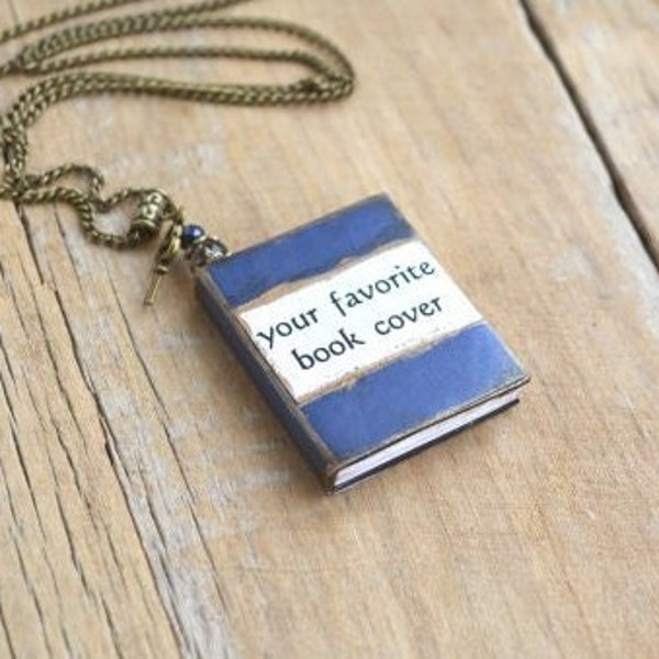 Book Pendant Necklace - Etsy
