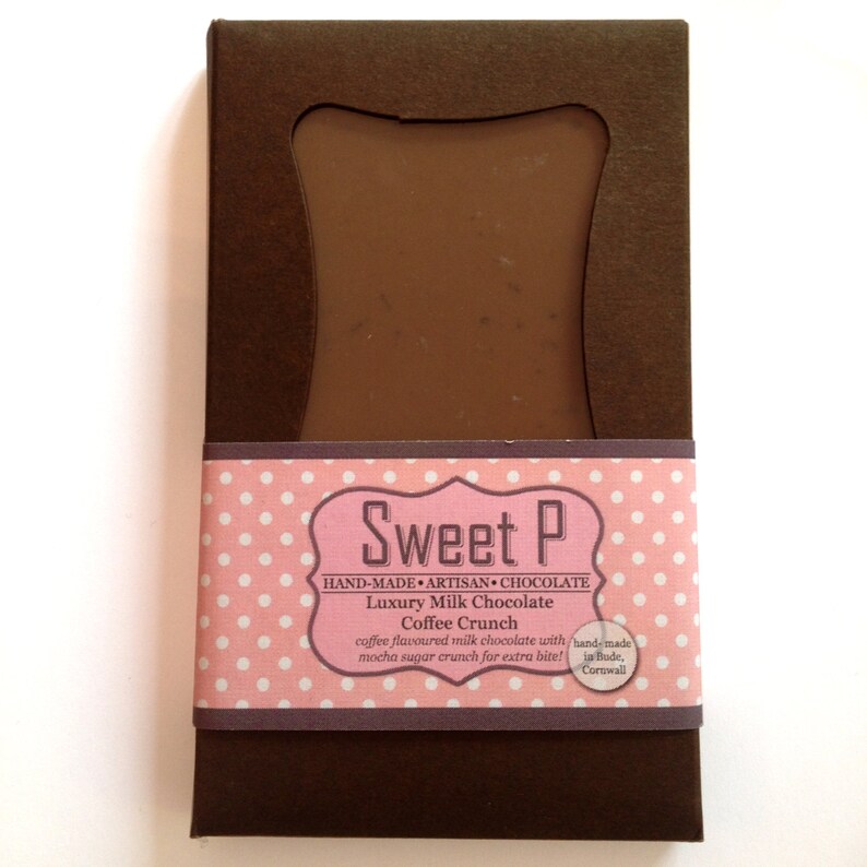 Coffee Crunch Milk Chocolate Bar or Slab, Artisan Chocolate, Hand Made ...