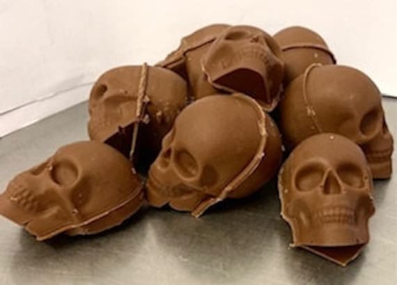 Mini Chocolate Solid Skulls - Etsy