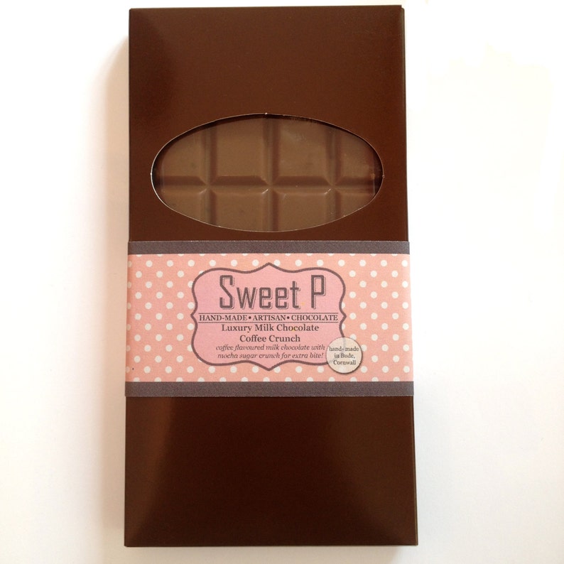 Coffee Crunch Milk Chocolate Bar or Slab, Artisan Chocolate, Hand Made ...