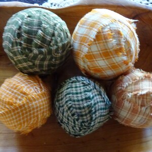 Rag Balls, Homespun Rag Balls, Primitive Rag Balls, Fall Rag Balls ...