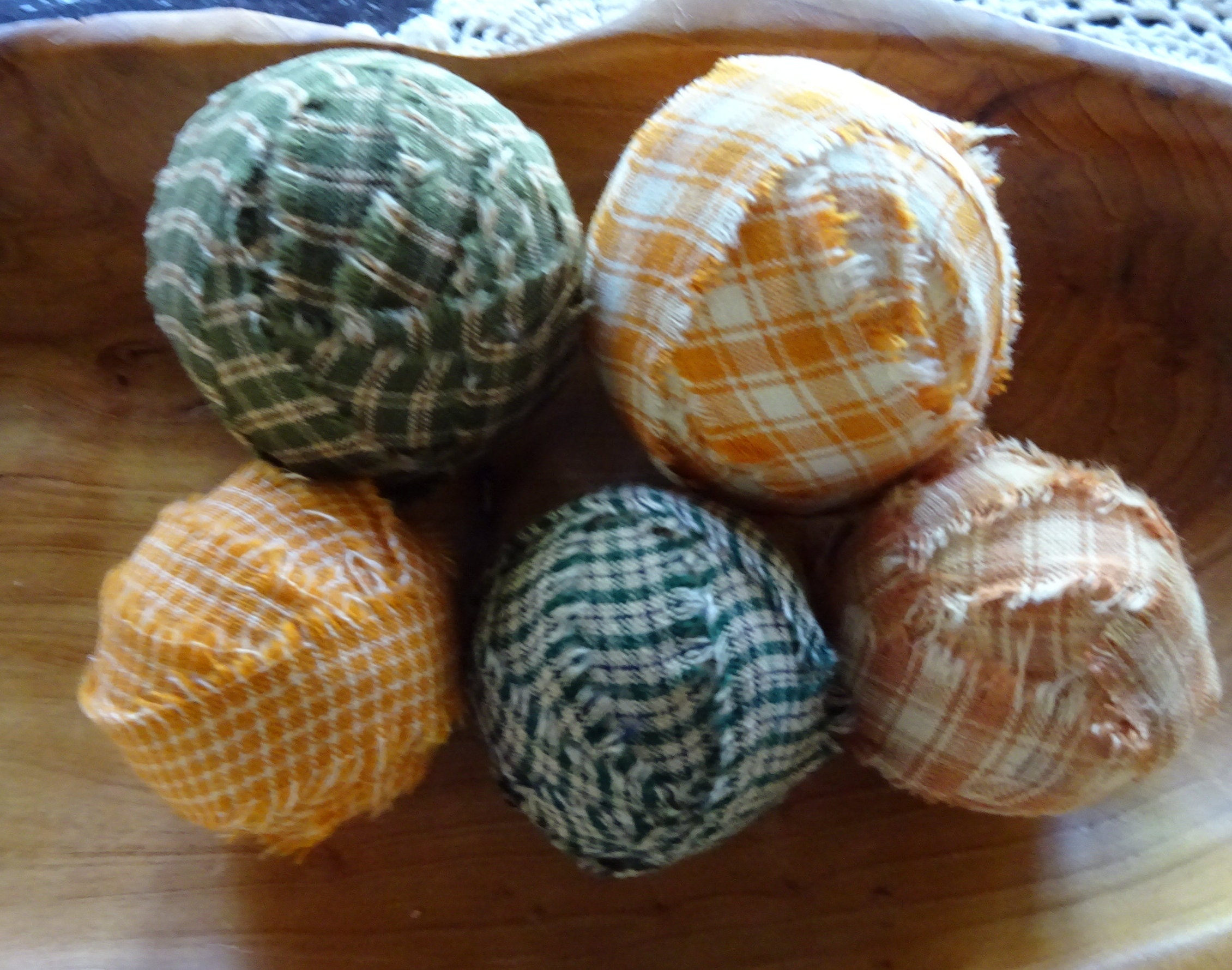Rag Balls, Homespun Rag Balls, Primitive Rag Balls, Fall Rag Balls ...