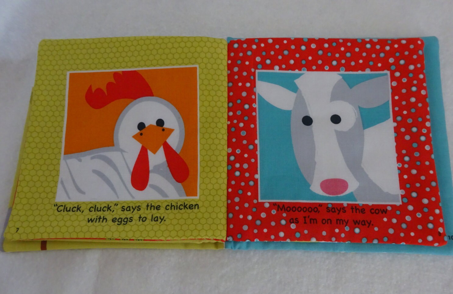 Cloth Book, Farm Friends Cloth Book, Washable Book, Child's First Book ...