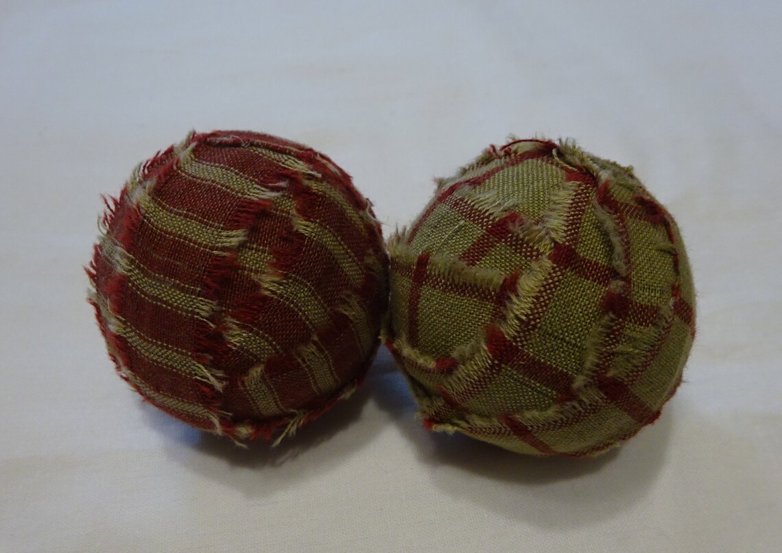 Rag Balls Primitive Decor Primitive Rag Balls Homespun Rag - Etsy