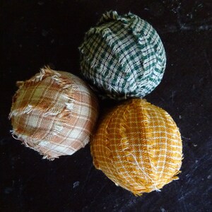 Rag Balls, Homespun Rag Balls, Primitive Rag Balls, Fall Rag Balls ...