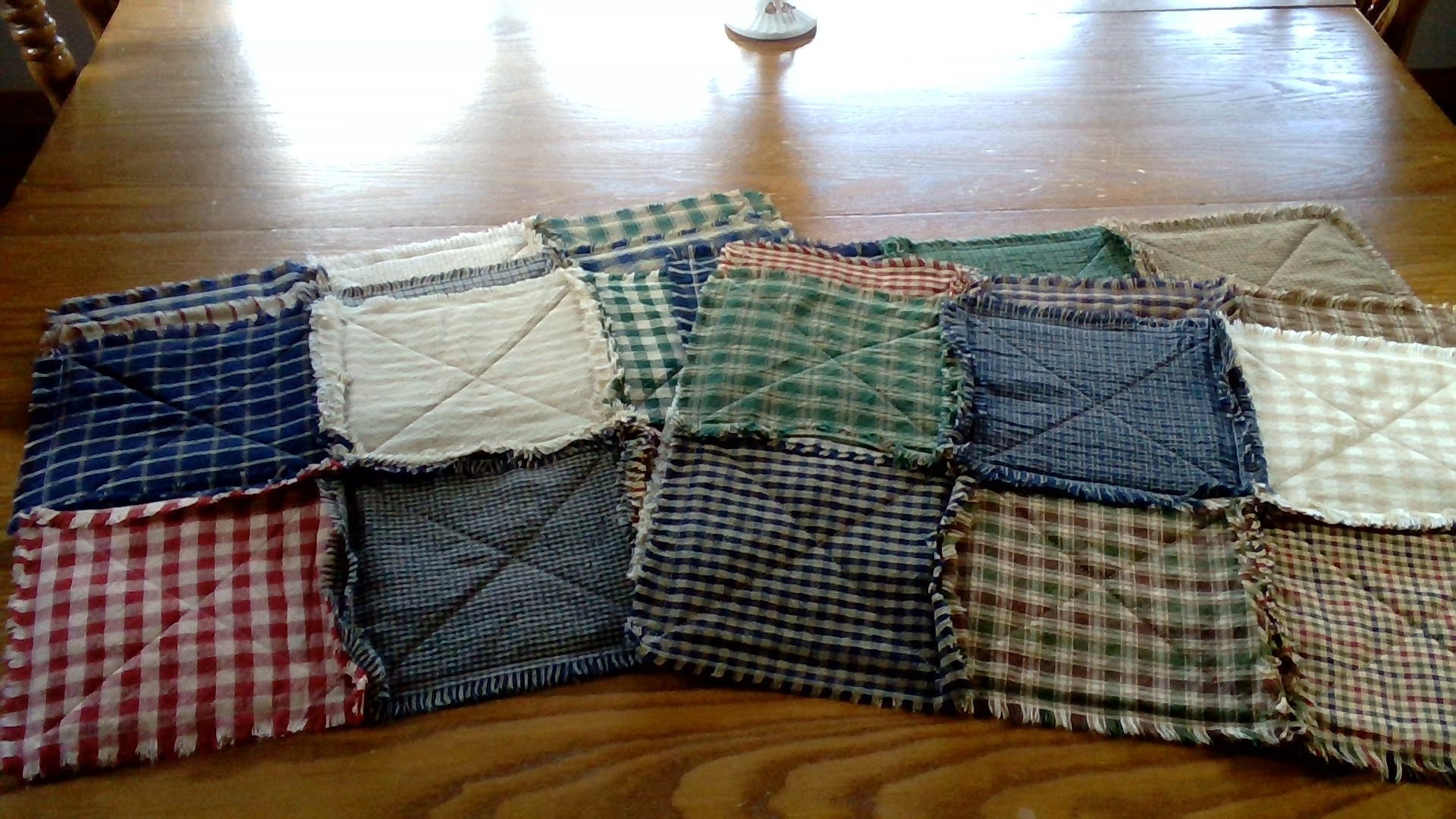 Rag Placemats Set of 6 Placemats Primitive Decor Placemats - Etsy