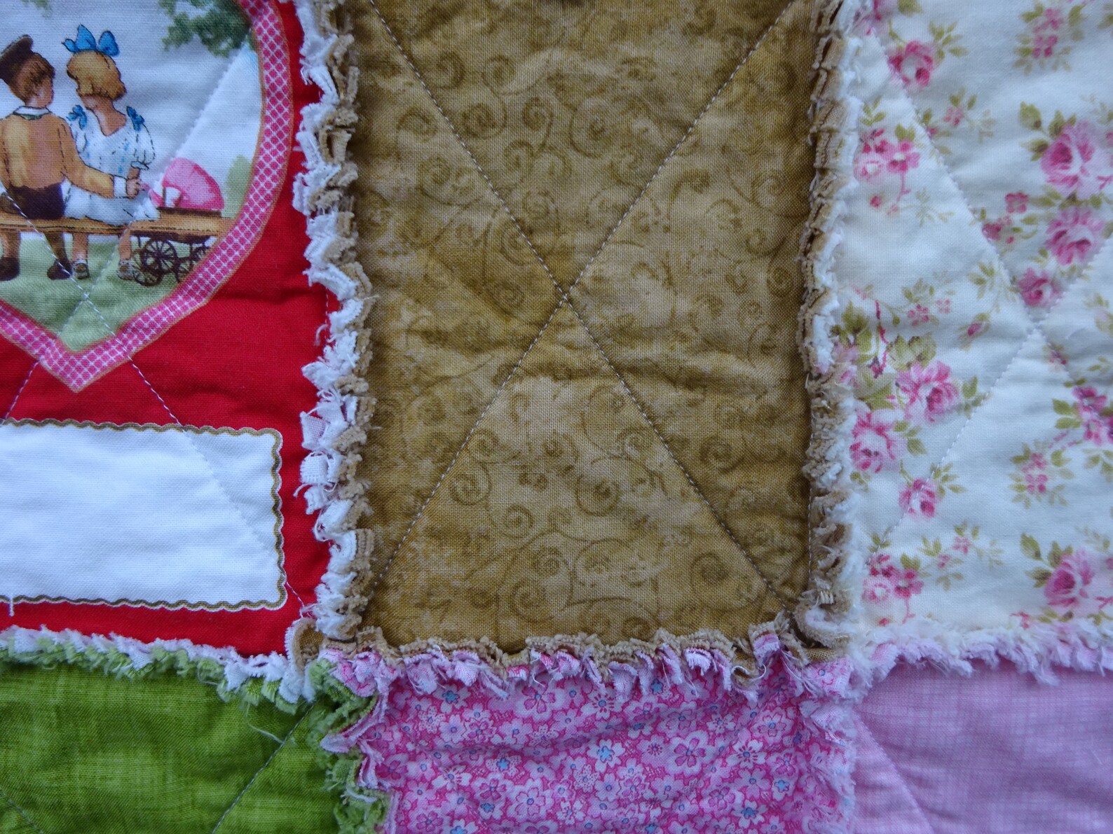 Rag Quilt Rag Quilt Throw Patchwork Quilt Sofa Throw Lap - Etsy