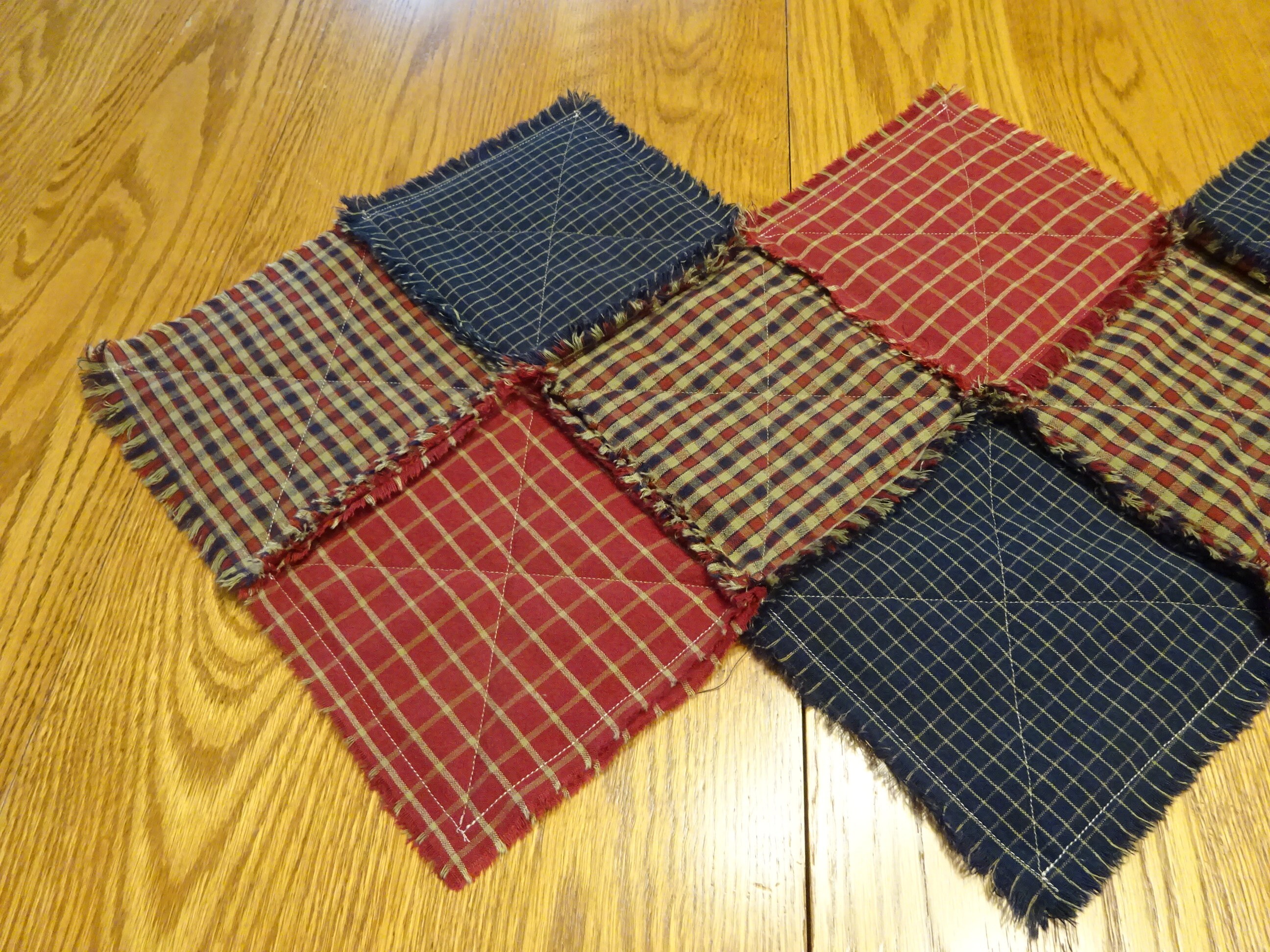 Country Table Runner Rustic Table Runner Rag Quilt Table - Etsy