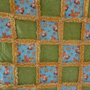 Rag Quilt, Wildlife Baby Quilt, Baby Rag Quilt, Fox Rag Quilt, Wildlife ...