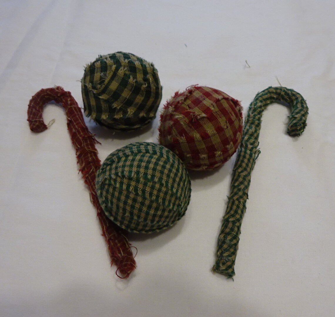 Rag Ball Set Homespun Rag Balls Christmas Bowl Filler - Etsy
