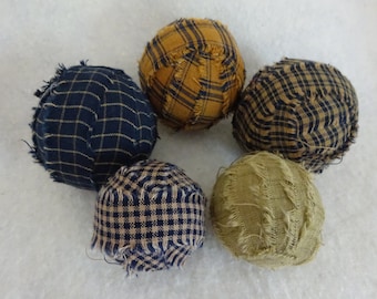 Rag Balls, Homespun Rag Balls, Primitive Rag Balls, Fall Rag Balls ...