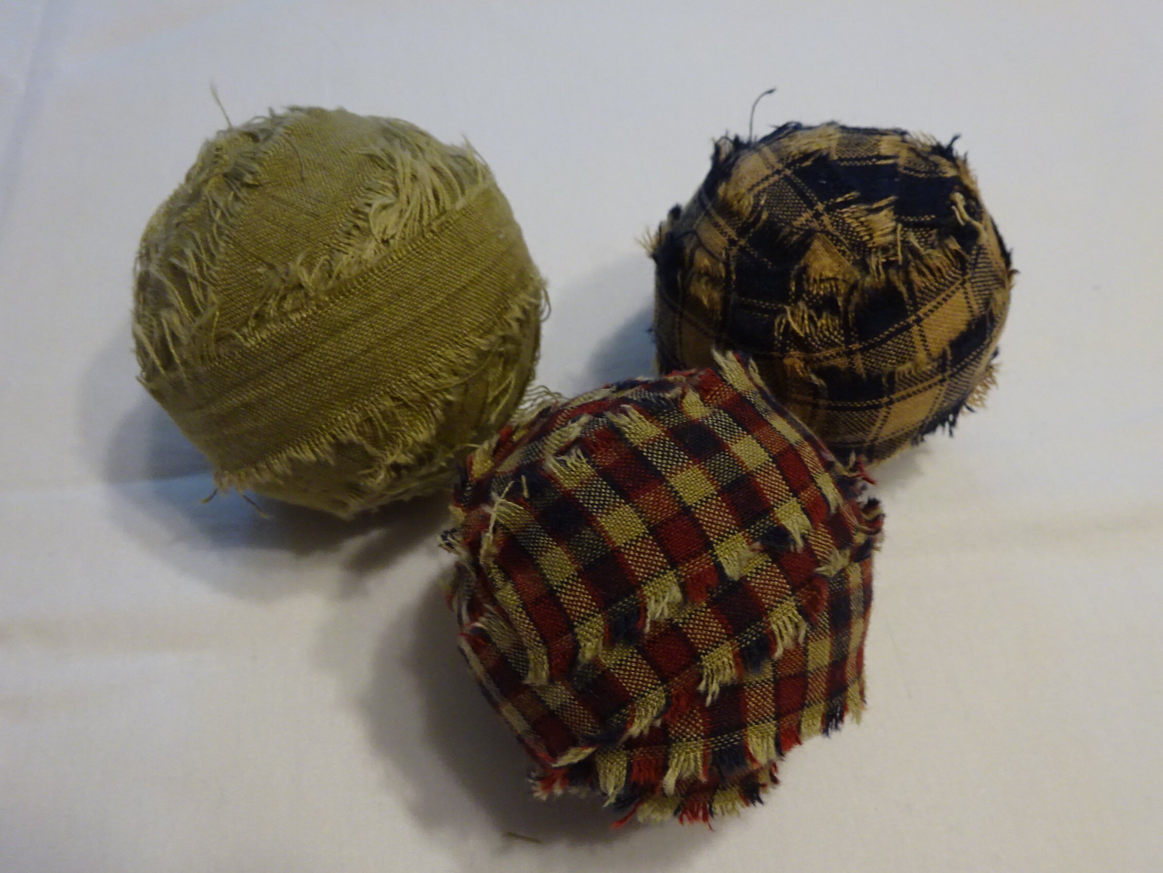 Rag Balls, Homespun Rag Balls, Christmas Bowl Filler, Patriotic Rag ...