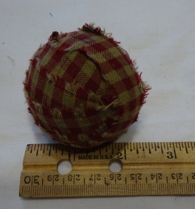 Rag Ball Set, Homespun Rag Balls, Christmas Bowl Filler, Christmas Rag ...