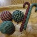 Rag Ball Set, Homespun Rag Balls, Christmas Bowl Filler, Christmas Rag ...