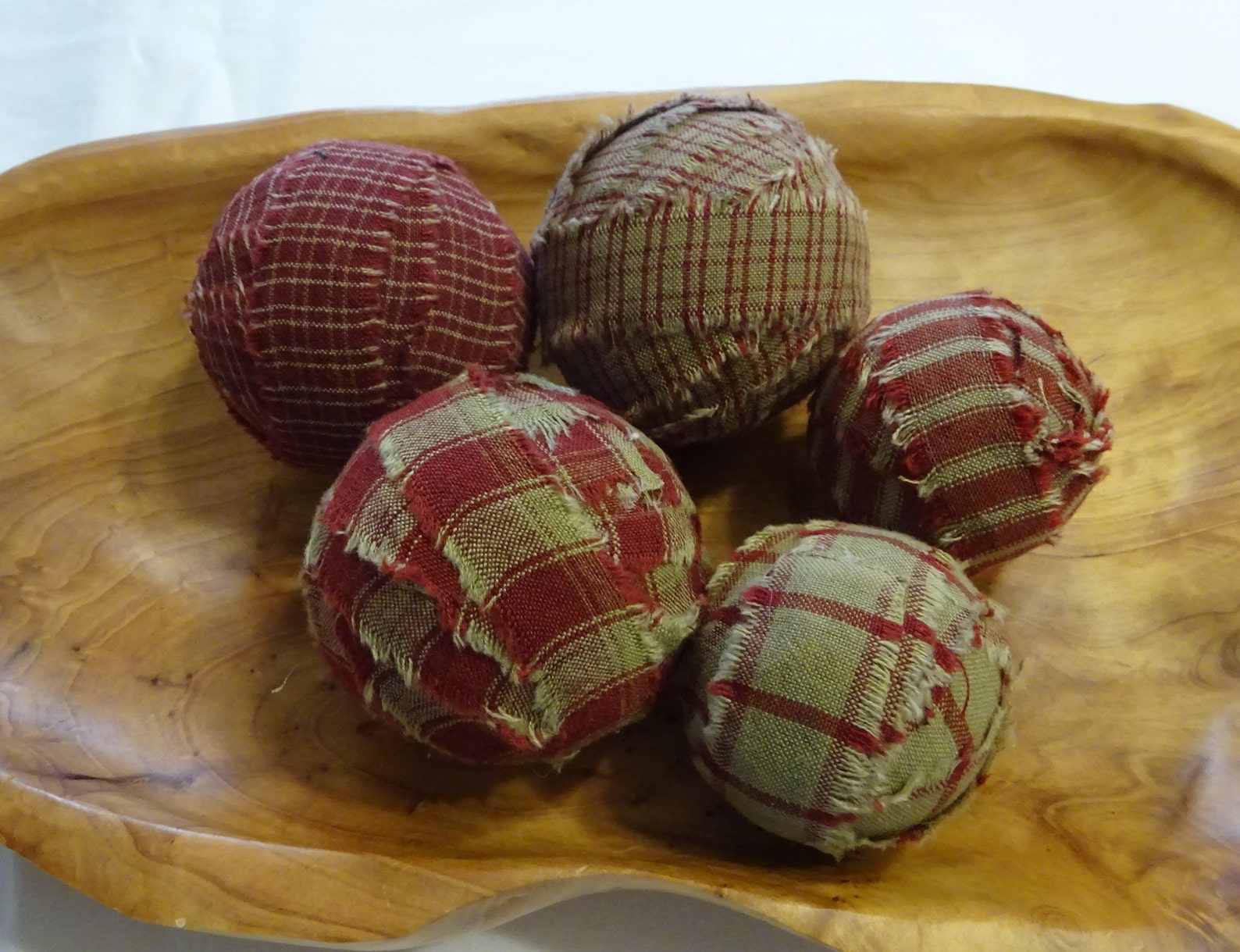 Rag Balls Primitive Decor Primitive Rag Balls Homespun Rag - Etsy