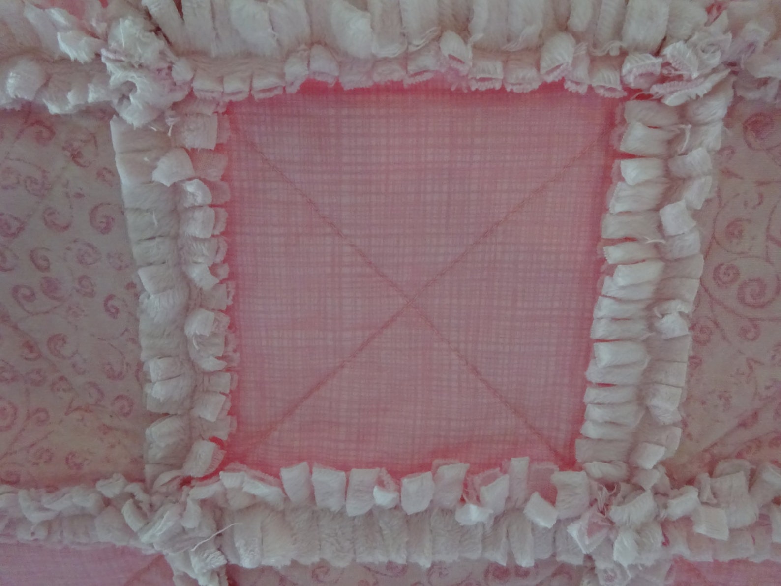 Rag Quilt, Baby Rag Quilt, Pink Patchwork Quilt, Pink Baby Quilt, Pink ...