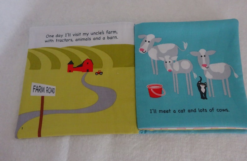 Cloth Book, Farm Friends Cloth Book, Washable Book, Child's First Book ...