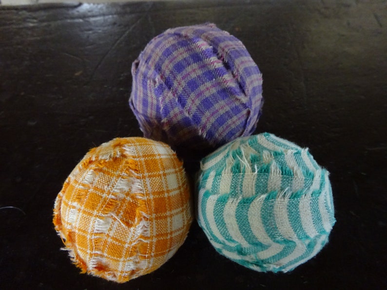 Rag Balls Primitive Decor Primitive Rag Balls Homespun Rag - Etsy