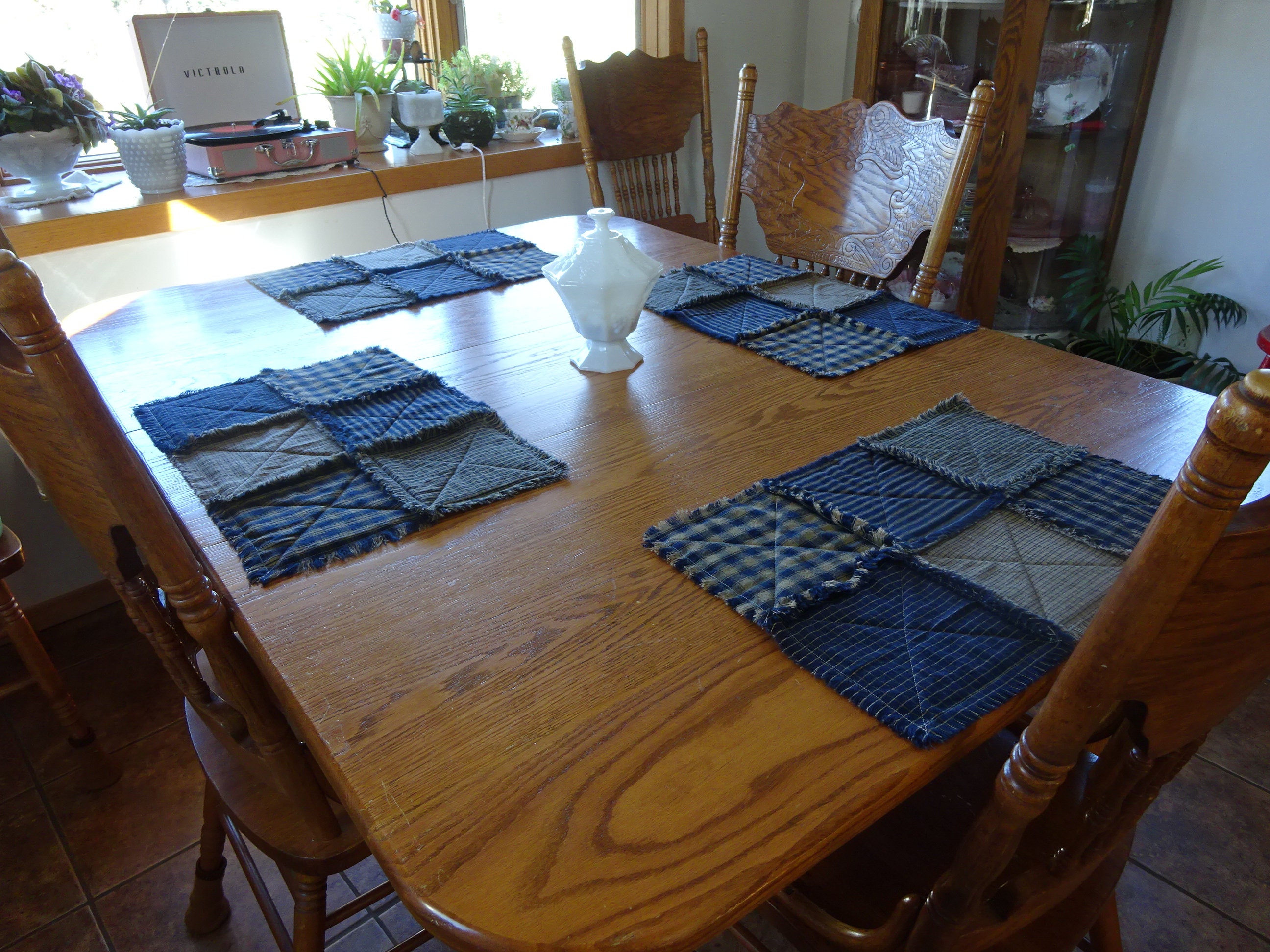 Rag Placemats Set of 4 Rag Placemats Table Placemats | Etsy