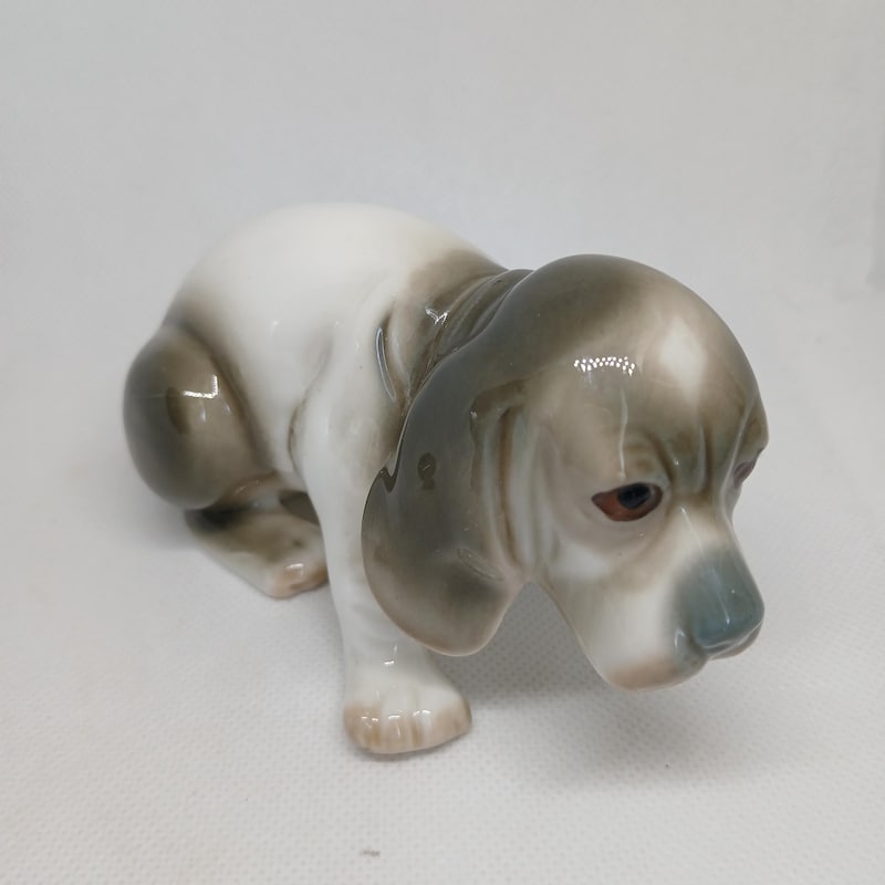 Vintage Porcelain Beagle - Etsy