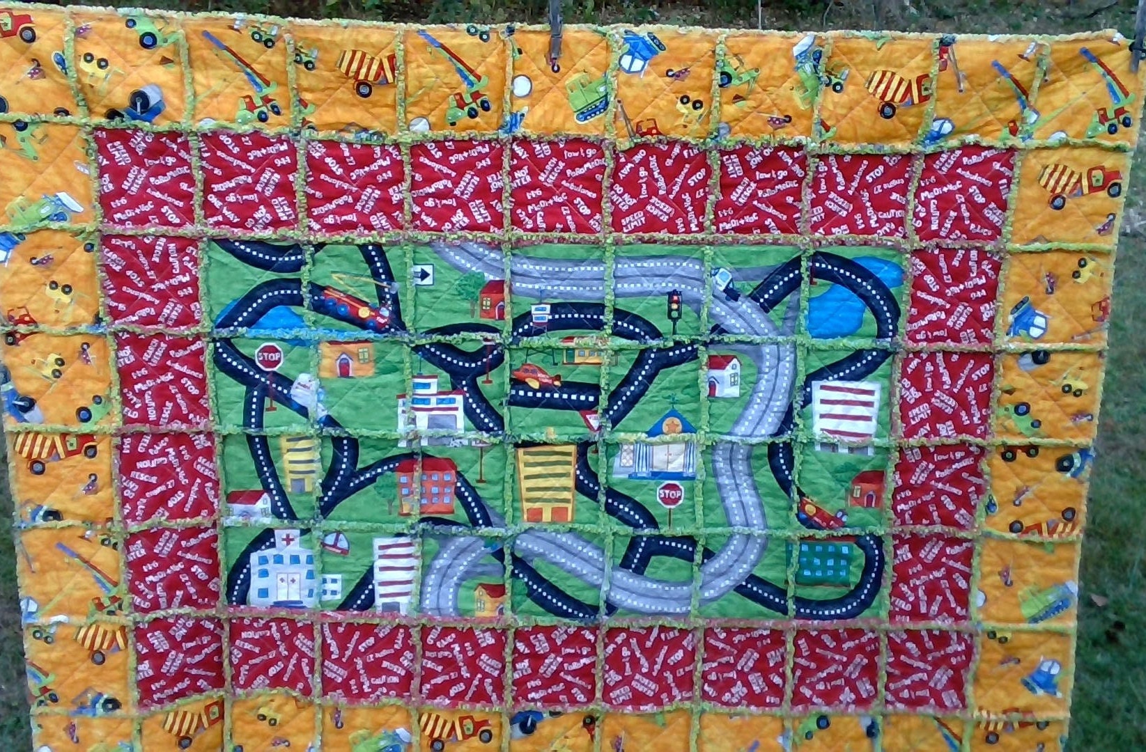 Rag Quilt Rag Quilt Throw Small Rag Quilt Patchwork Quilt - Etsy