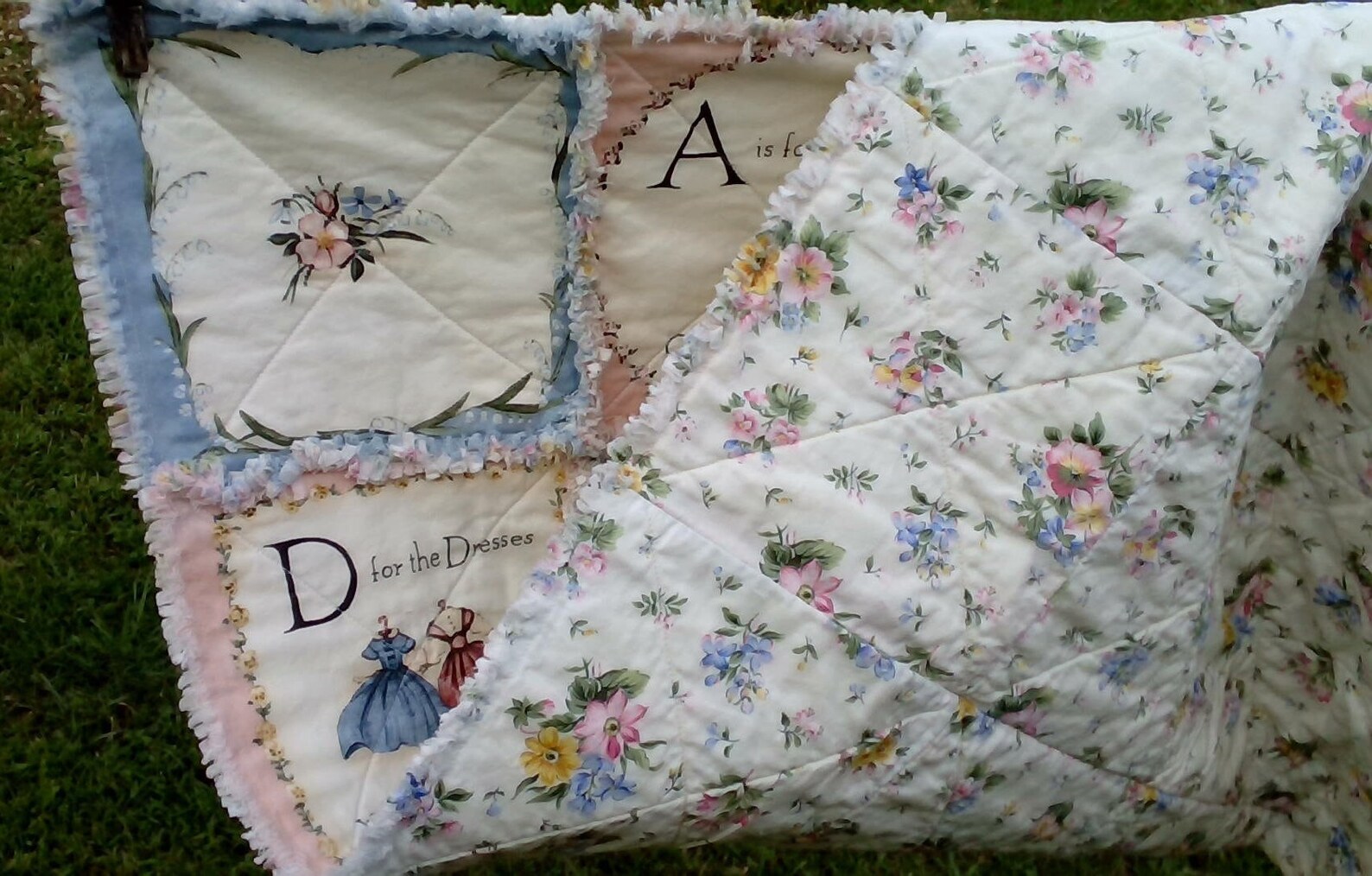 Rag Quilt, Rag Quilt Throw, Patchwork Quilt, Sofa Throw, Lap Throw ...