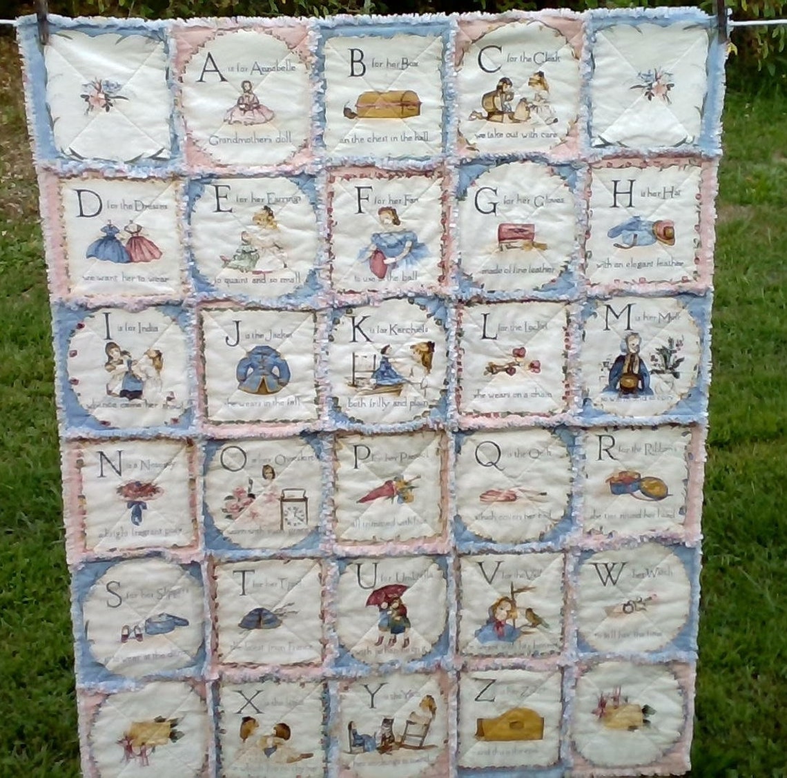 Rag Quilt, Rag Quilt Throw, Patchwork Quilt, Sofa Throw, Lap Throw ...