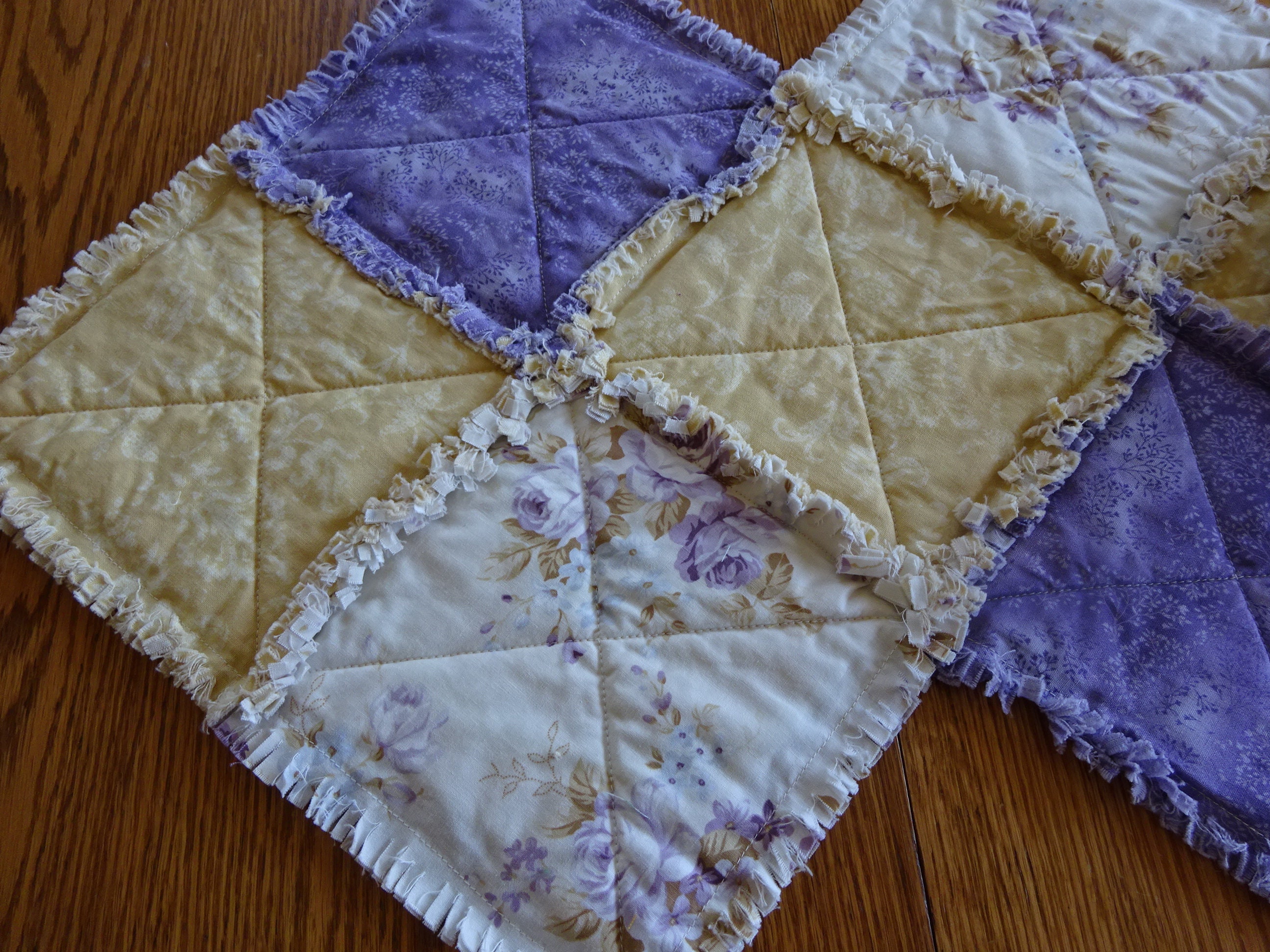 Rag Table Runner Tablerunner Table Runner for Tea Party - Etsy