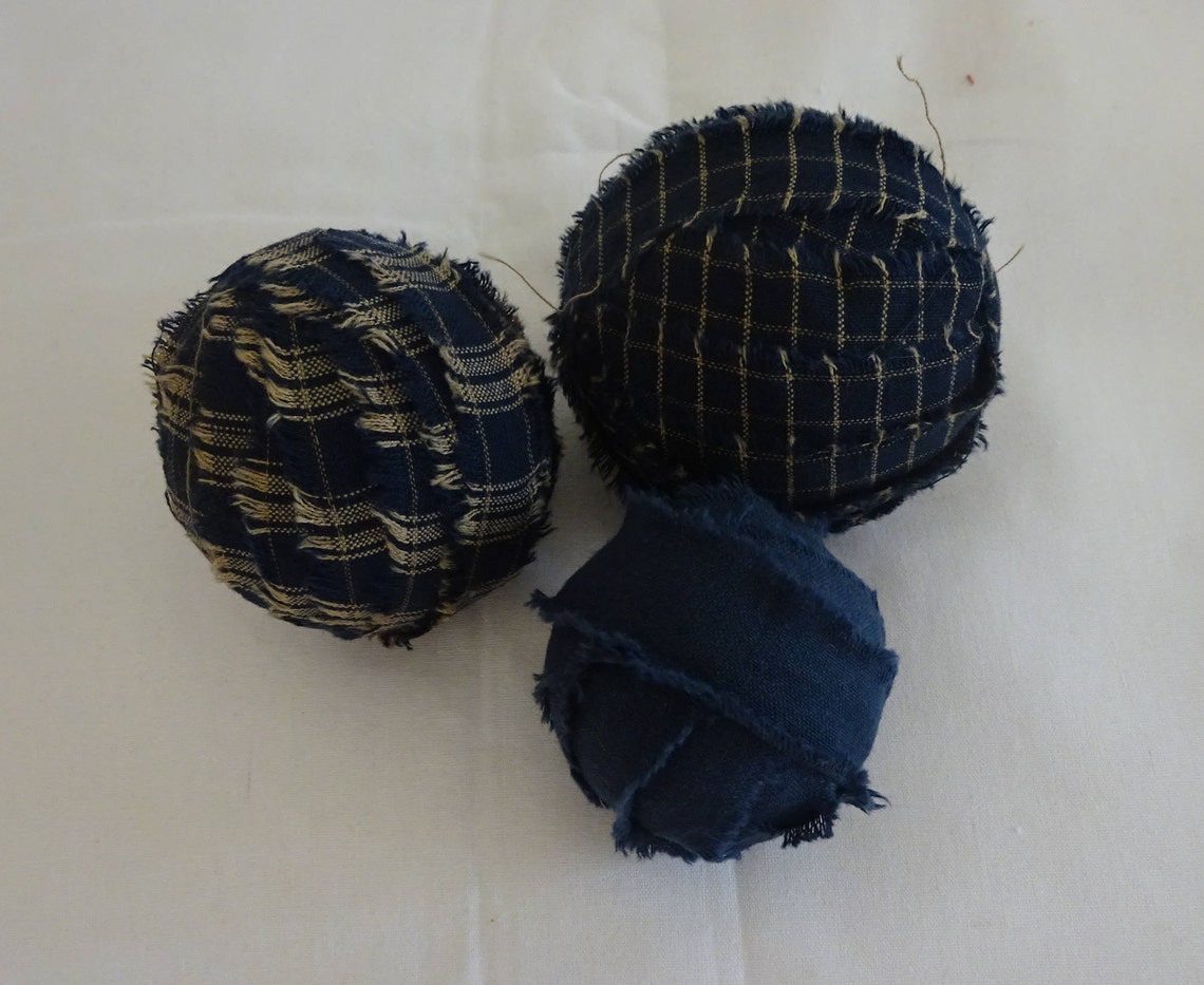 Rag Balls Homespun Rag Balls Christmas Bowl Filler - Etsy