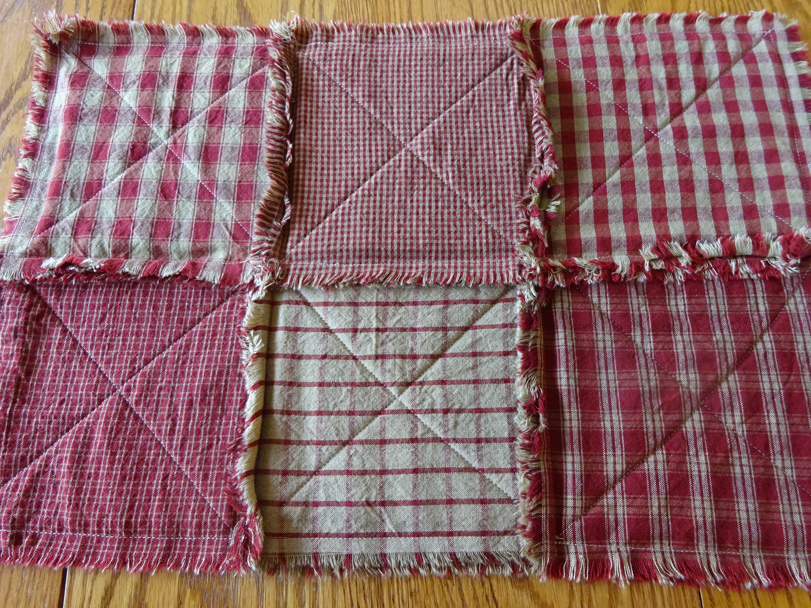 Rag Placemats, 6 Rag Placemats, Table Placemats, Quilt Placemats ...