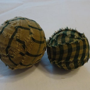 Rag Balls, Homespun Rag Balls, Christmas Bowl Filler, Christmas Rag ...