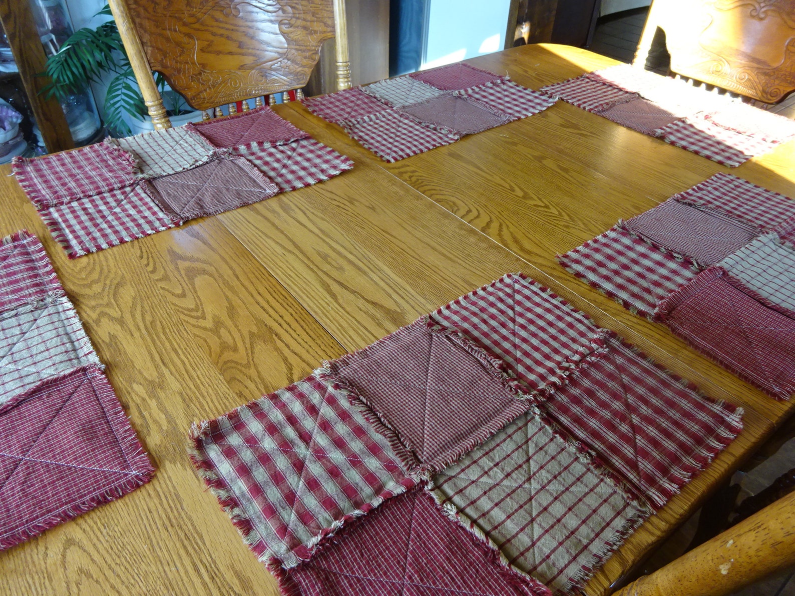 Rag Placemats, 6 Rag Placemats, Table Placemats, Quilt Placemats ...