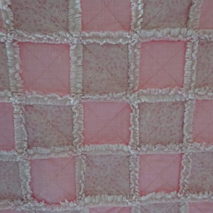 Rag Quilt, Baby Rag Quilt, Pink Patchwork Quilt, Pink Baby Quilt, Pink ...