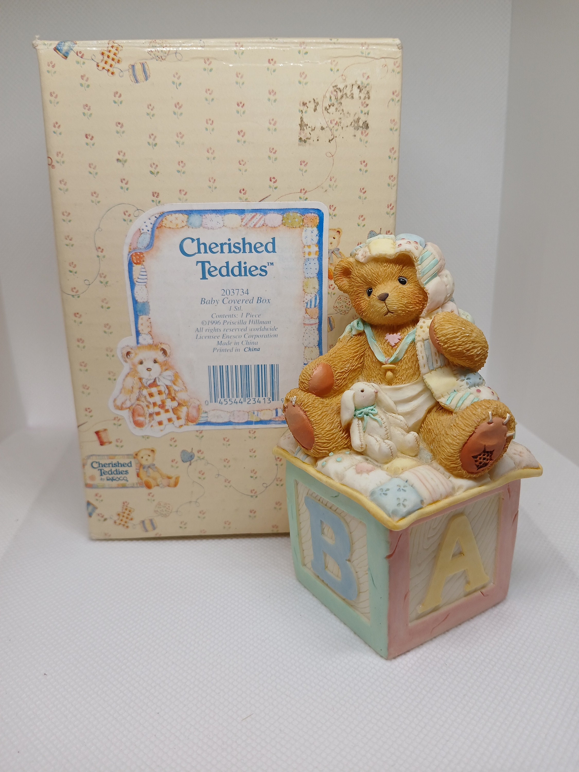 Cherished Teddies BABY Block Box, Cherished Teddies 203734, Vintage ...
