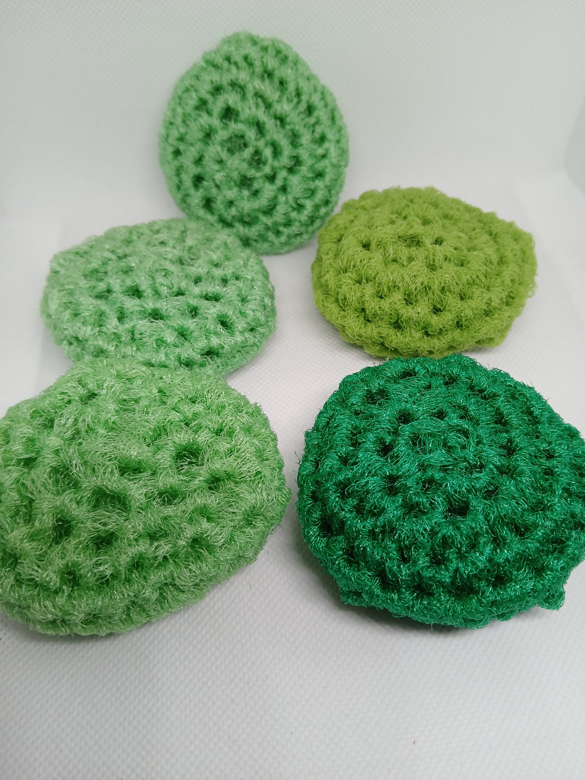 Dish Scrubbies, Nylon Scrubbies, Set of 5 Scrubbies, Crocheted ...