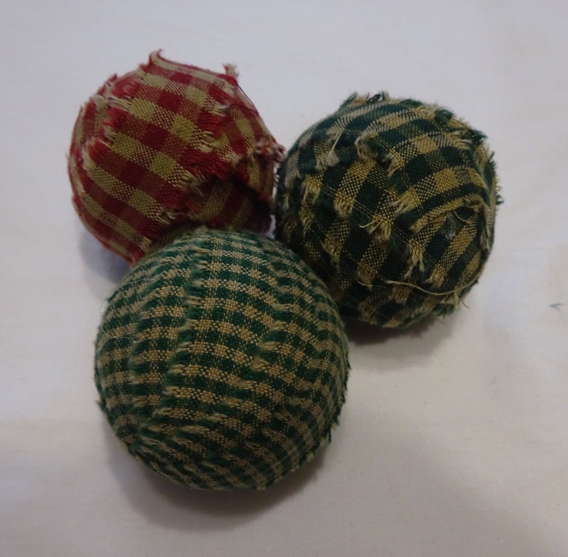 Rag Ball Set Homespun Rag Balls Christmas Bowl Filler - Etsy