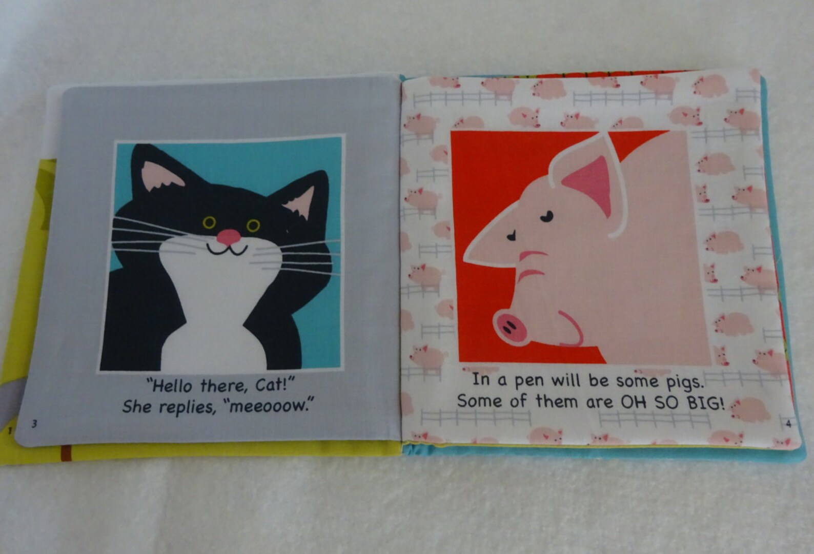 Cloth Book, Farm Friends Cloth Book, Washable Book, Child's First Book ...