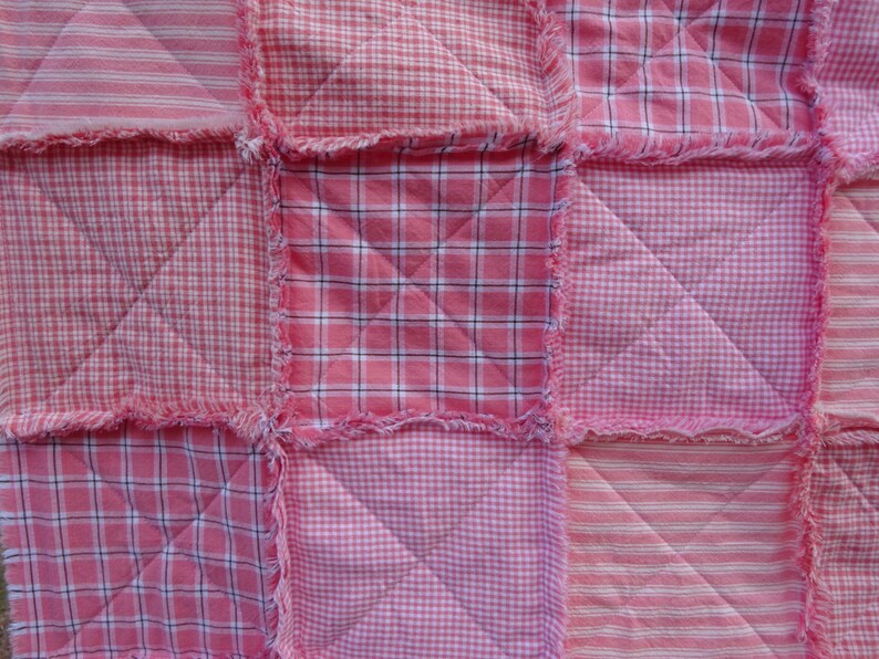 Rag Quilt Patchwork Rag Quilt Homespun Rag Quilt Sofa - Etsy