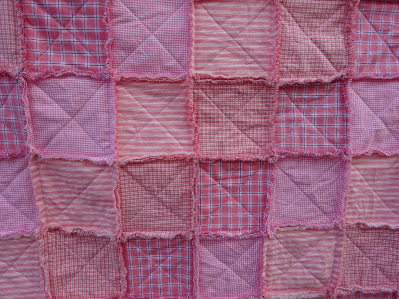 Rag Quilt Patchwork Rag Quilt Homespun Rag Quilt Sofa - Etsy
