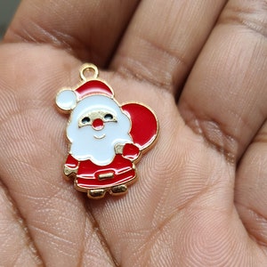 Set of 24 Christmas Charm Set, Bulk Variety Christmas Theme Charm ...