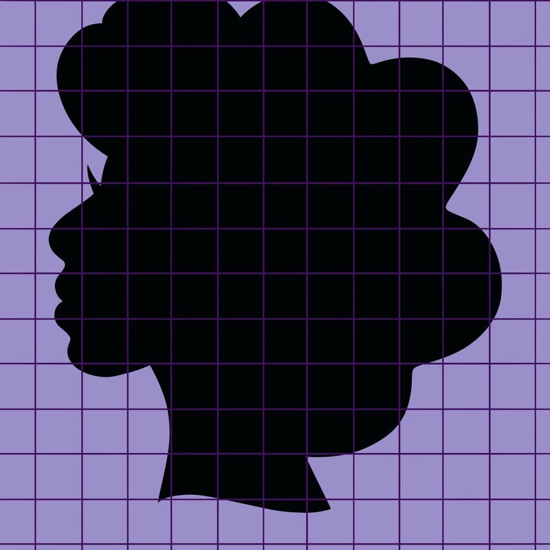 Black Woman Shadow Head - Etsy